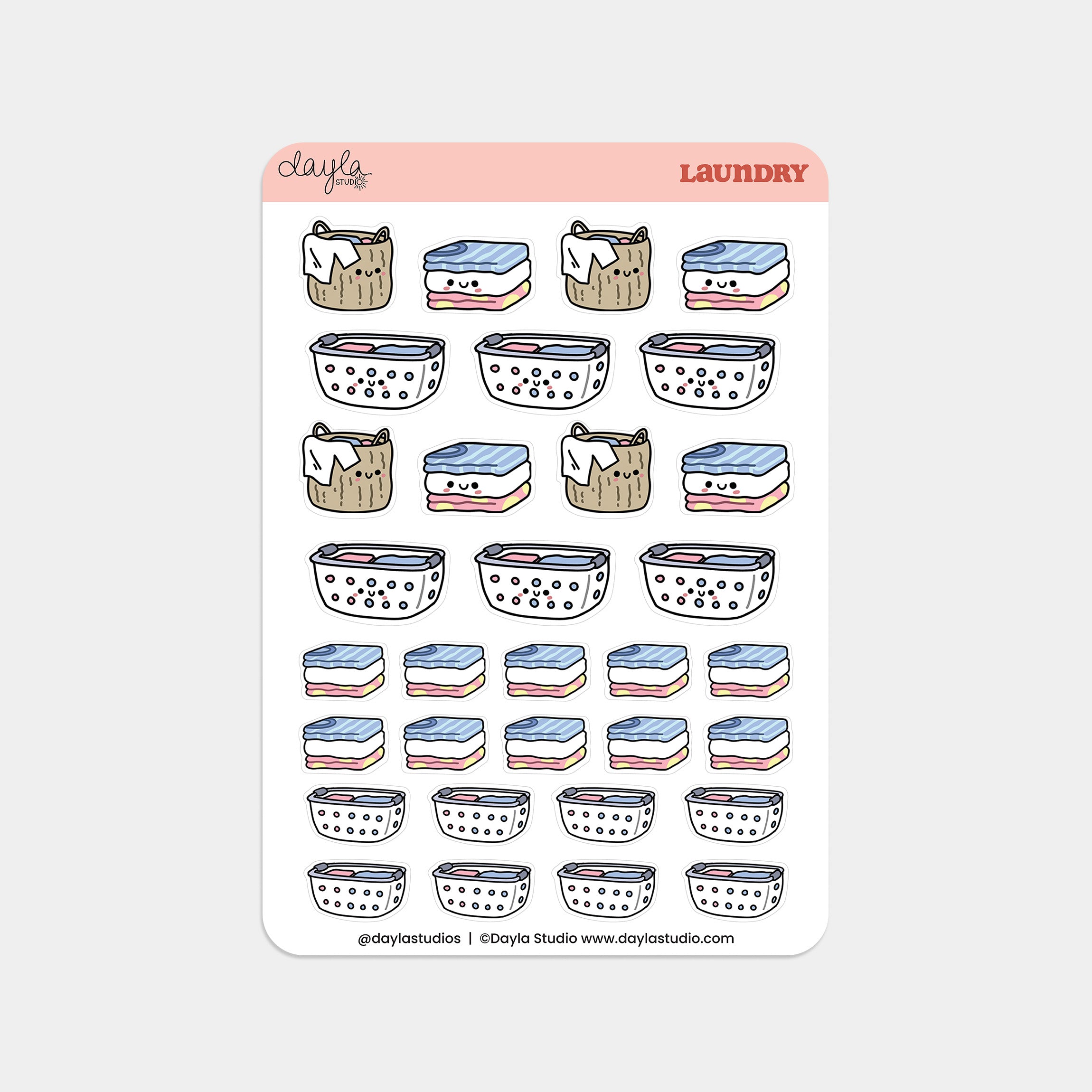 "Laundry" Stickers - Planner and Journal Stickers – Dayla Studio