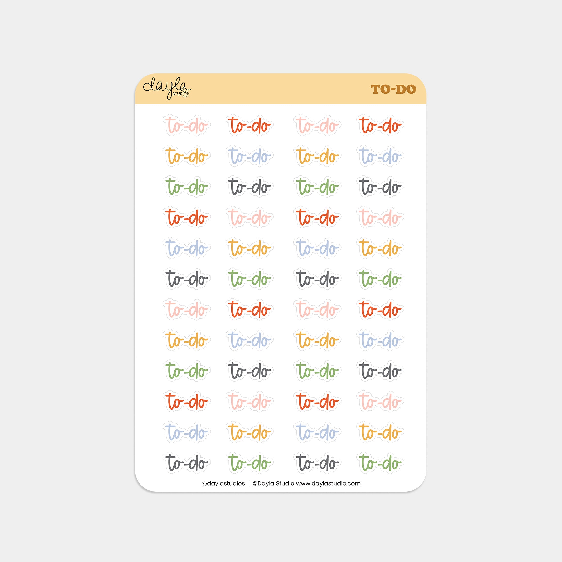 "To-do" Word Stickers - Planner and Journal Stickers – Dayla Studio